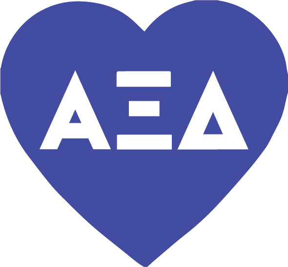 Alpha Xi Delta Acrylic Heart Pin – Over The Moon Greek