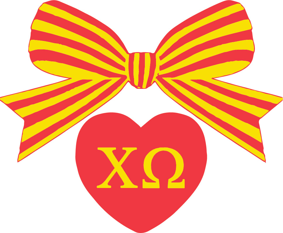 Chi Omega BOW-DACIOUS Decal – Over The Moon Greek