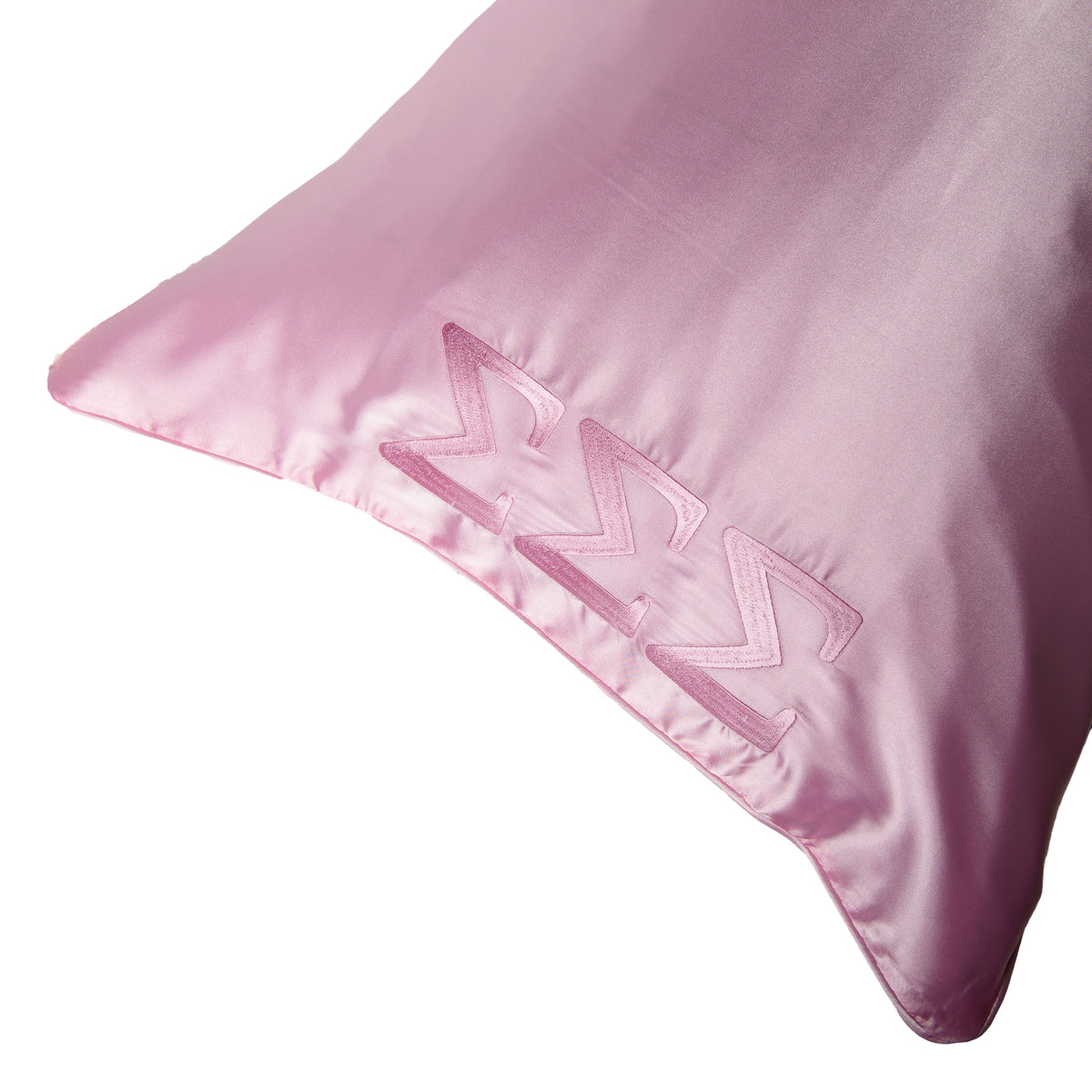 Tri Sigma Pink Embroidered Satin Pillowcase – Over The Moon Greek