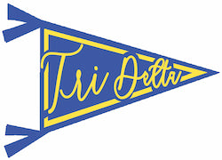 Tri Delta SPIRIT PENNANT Decal | Over The Moon Greek