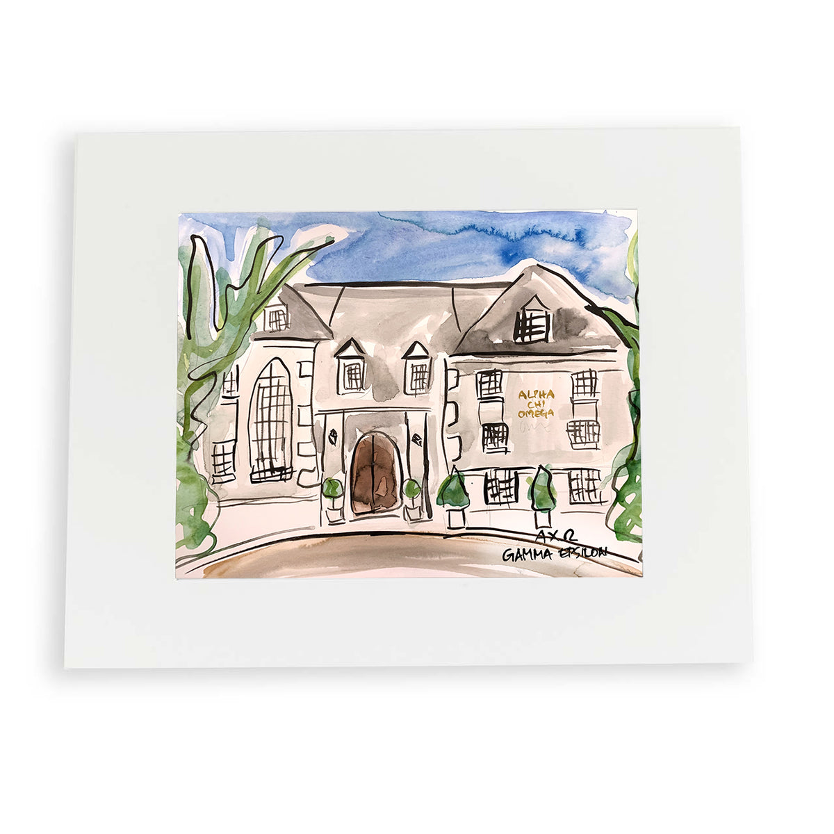 OKSU Sorority House Print | Over The Moon Greek