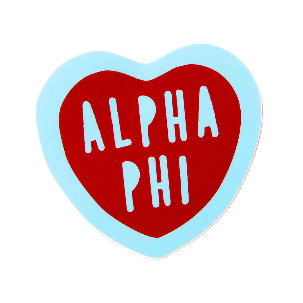 Alpha Phi Sweet Heart Decal | Over The Moon Greek