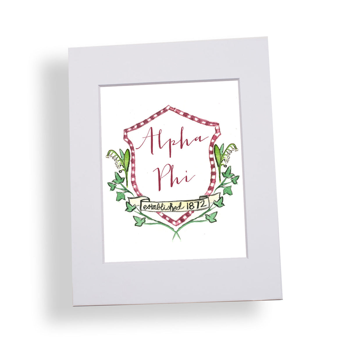 Alpha Phi MOTIF Matted Print – Over The Moon Greek