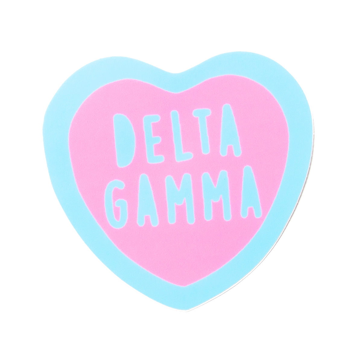 Delta Gamma Sweet Heart Decal | Over The Moon Greek