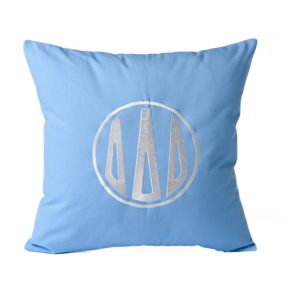 Tri-Delta Circle Monogram Pillow – Over The Moon Greek