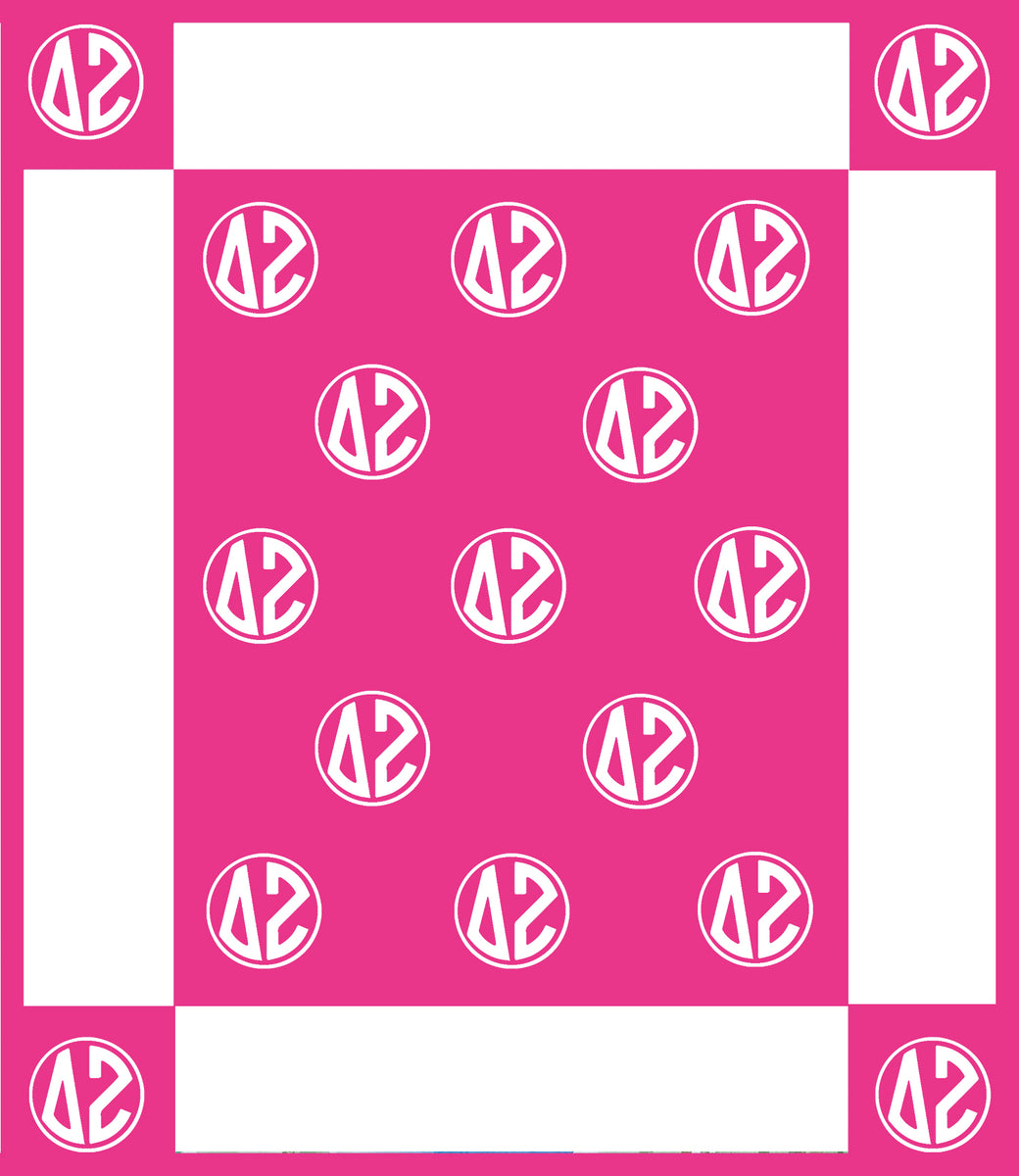 Delta Zeta Circle Monogram Blanket – Over The Moon Greek
