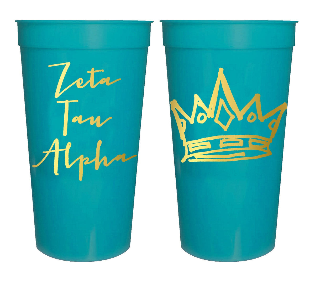 Zeta Tau Alpha Gold Stadium Cup | Over The Moon Greek